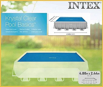 כיסוי סולארי לבריכה 4.88X2.44 מלבנית INTEX 29029 | בלו בלו בריכות שחיה